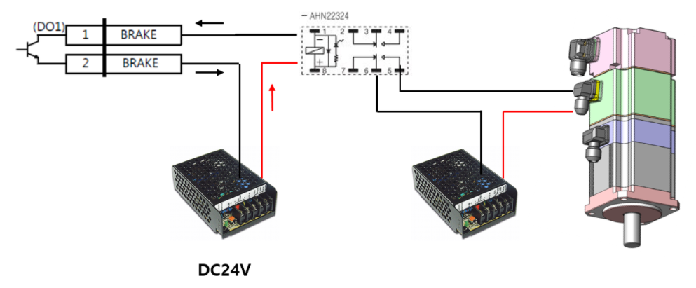 Solution Square : L7NH Servo drive brake output wiring