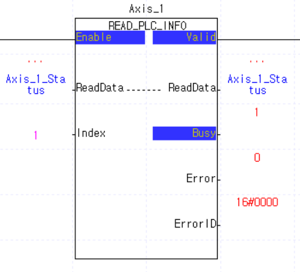 Solution Square : XGI-CPUZ 모션 축 상태 정보 등록 방법