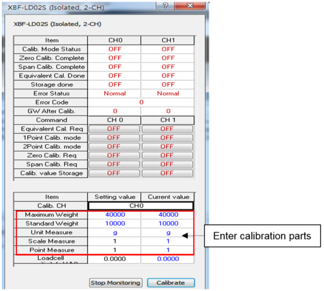 Solution Square : XBF-LD02S Load cell module setting