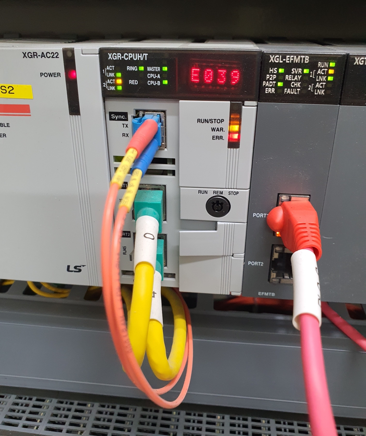 Solution Square : XGR E039 에러 질문드립니다.