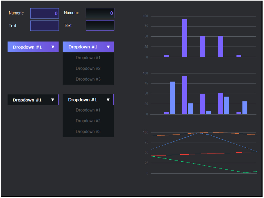 Solution Square : HMI DARK Theme1 Template