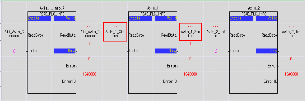 Solution Square : XGI-CPUZ 모션 축 상태 정보 등록 방법