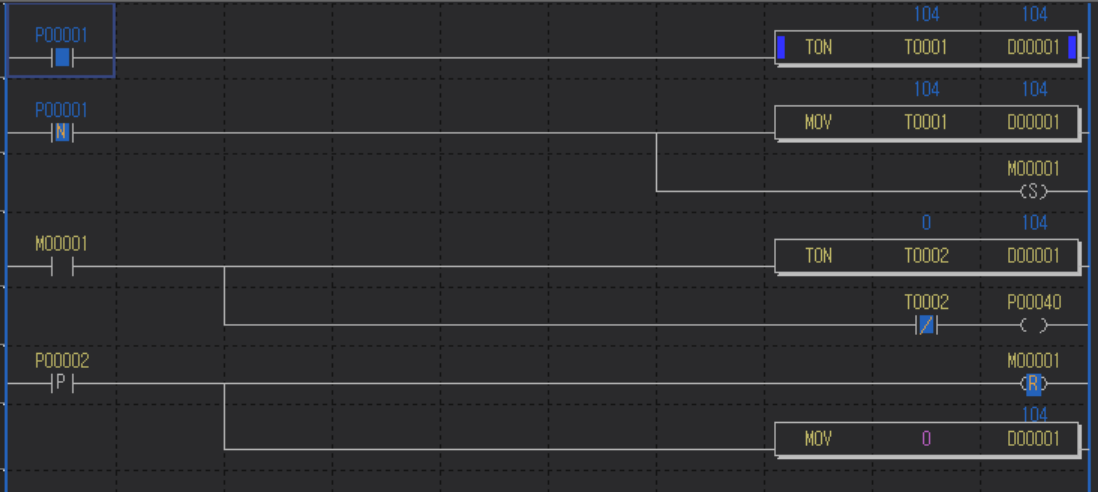 Solution Square : 안녕하세요 plc입문자입니다 여기서 d1의 값이 초기화가 안돼는데요 방법좀 알려주세요