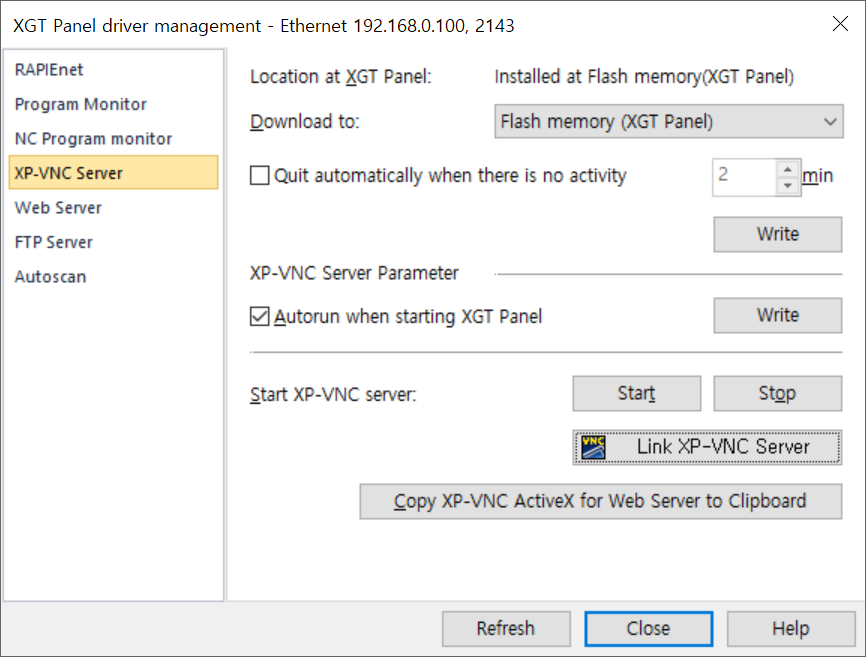 Solution Square : XGT PANEL Remote Monitoring and Control (VNC, XP-Remote)