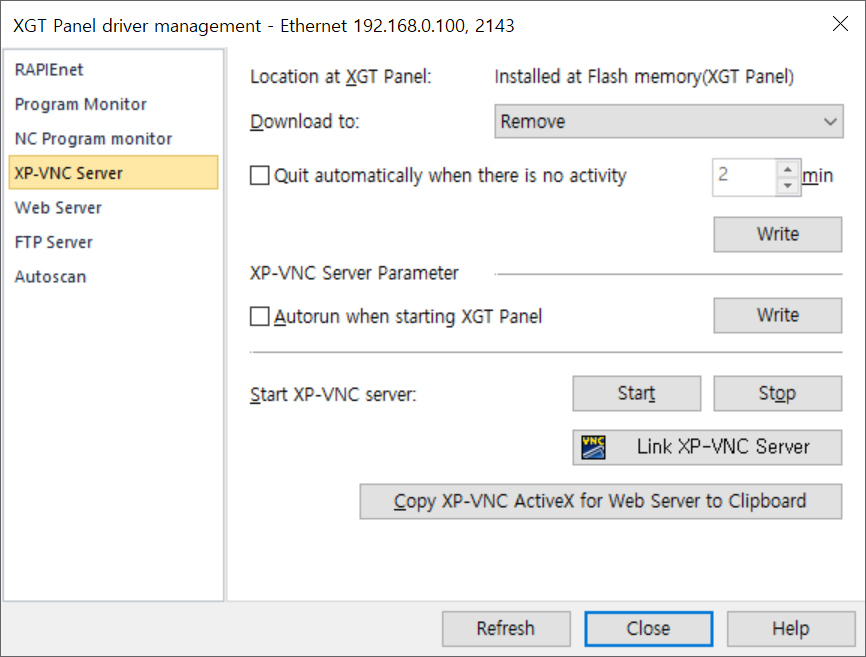 Solution Square : XGT PANEL Remote Monitoring and Control (VNC, XP-Remote)
