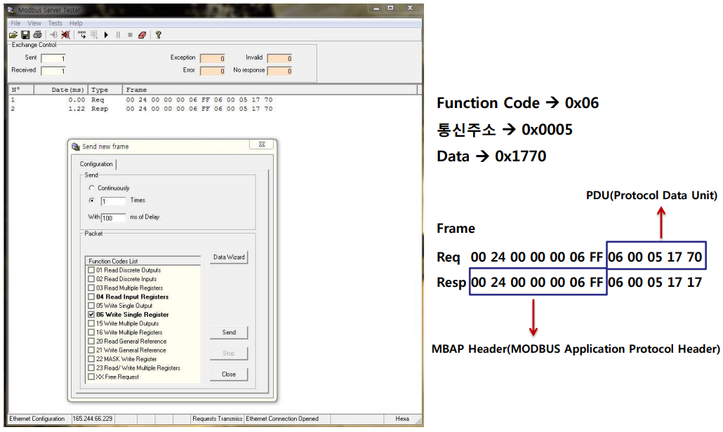 Solution Square : iS7 Modbus TCP Protocol 규격 및 Test Tool 사용방법