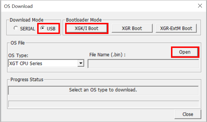 Solution Square : XGI PLC 메모리 백업 및 OS 업데이트 (CPU, EFMTB)