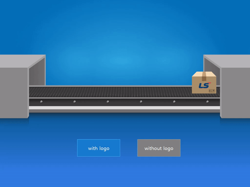 Solution Square : HMI conveyor belt sample with bit parts and word parts
