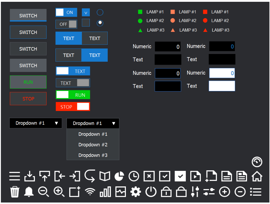 Solution Square : HMI DARK GREY Theme1 Template