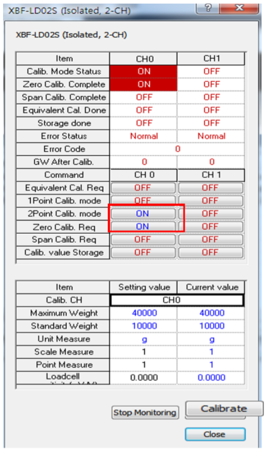 Solution Square : XBF-LD02S Load cell module setting