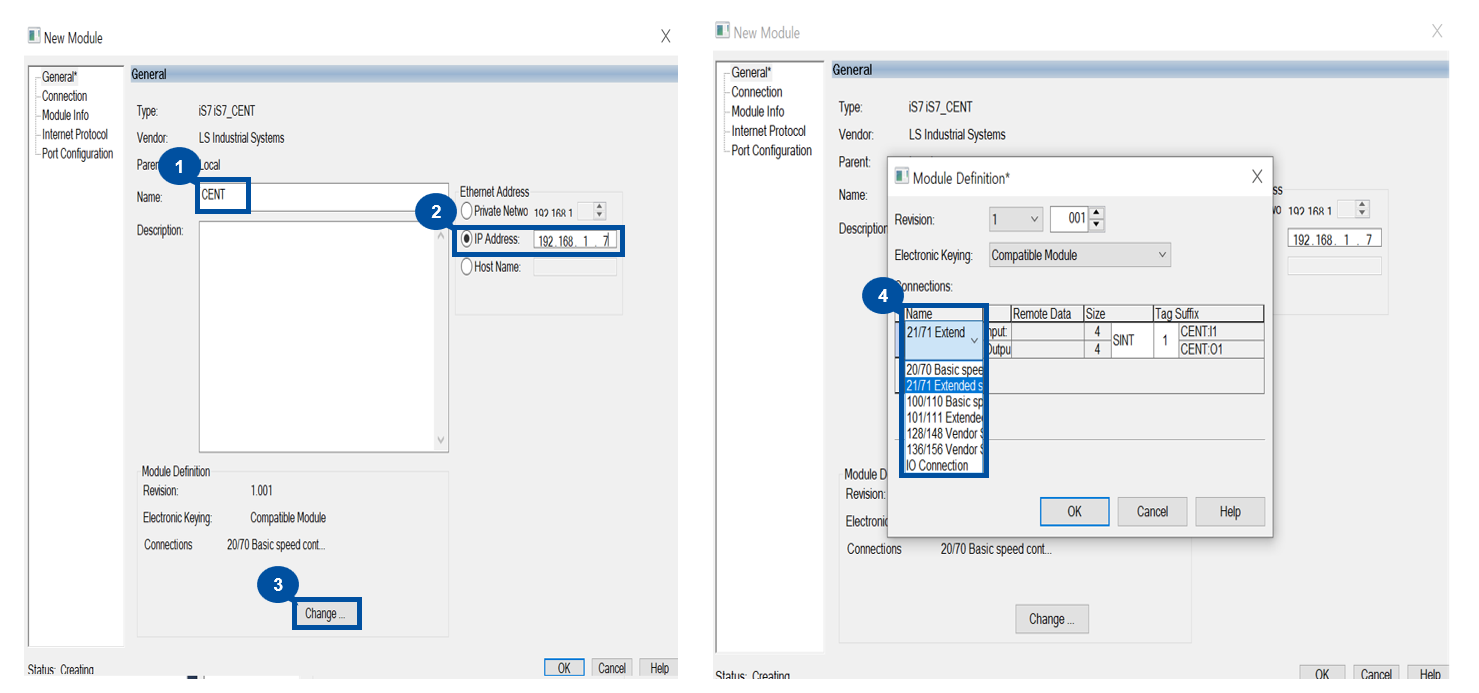 Solution Square : AB PLC와 IS7 ETHERNET/IP 주기통신 설정 방법