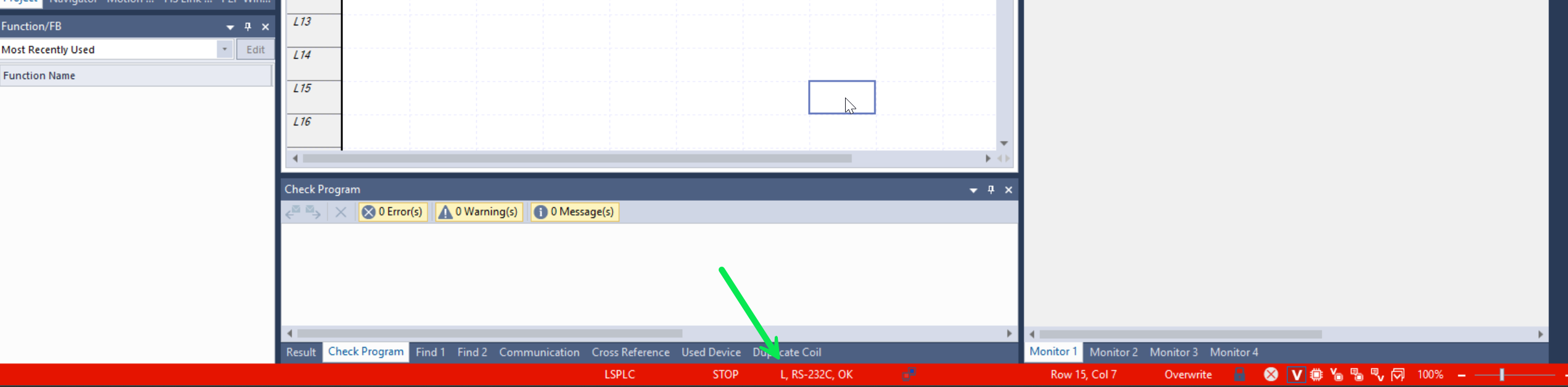 Solution Square : PC to PLC connection via RS232