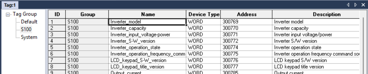 Solution Square : HMI(eXP2) VFD(S100) ModbusTCP Common Area example