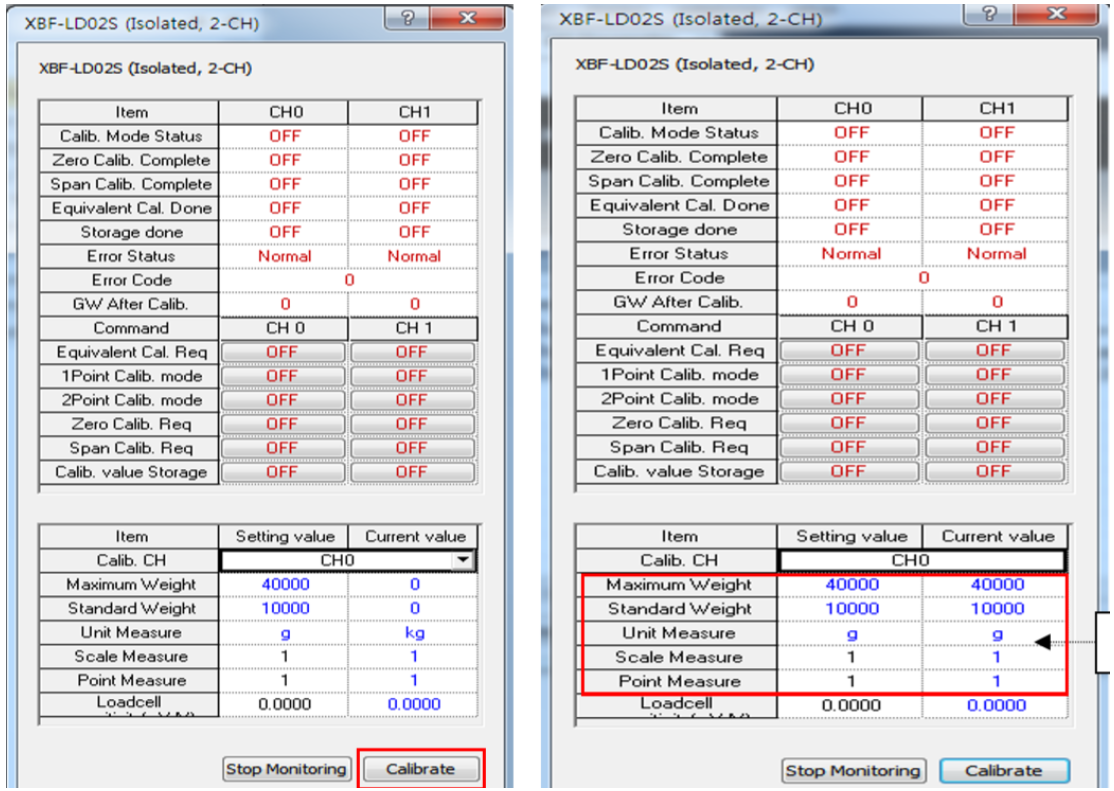 Solution Square : XBF-LD02S Load cell module setting