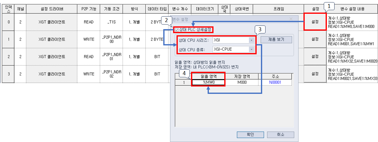 Solution Square : XBM-DN32S와 XGI-CPUE의 CNET RS485통신 예제
